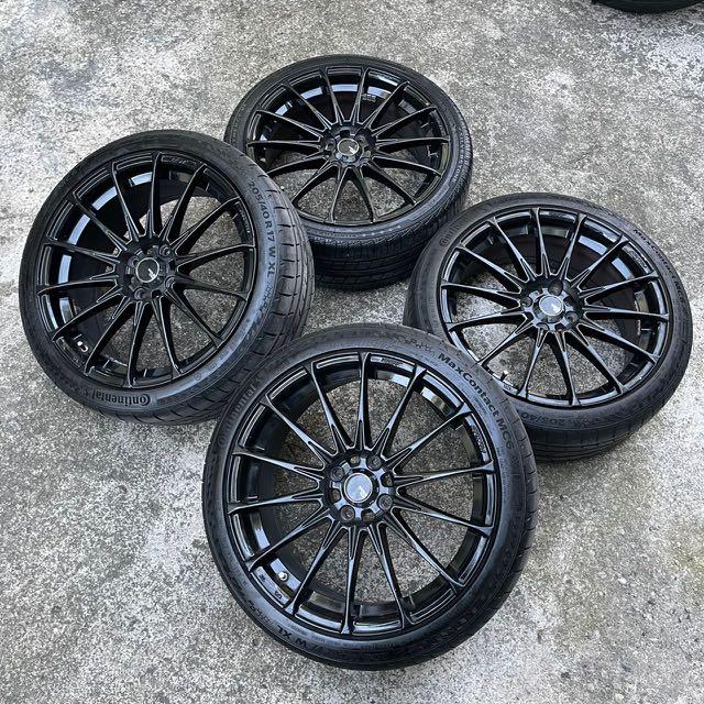 Advanti Storm 17 inch sport rim Myvi g3 tyre 80%, Auto Accessories on ...