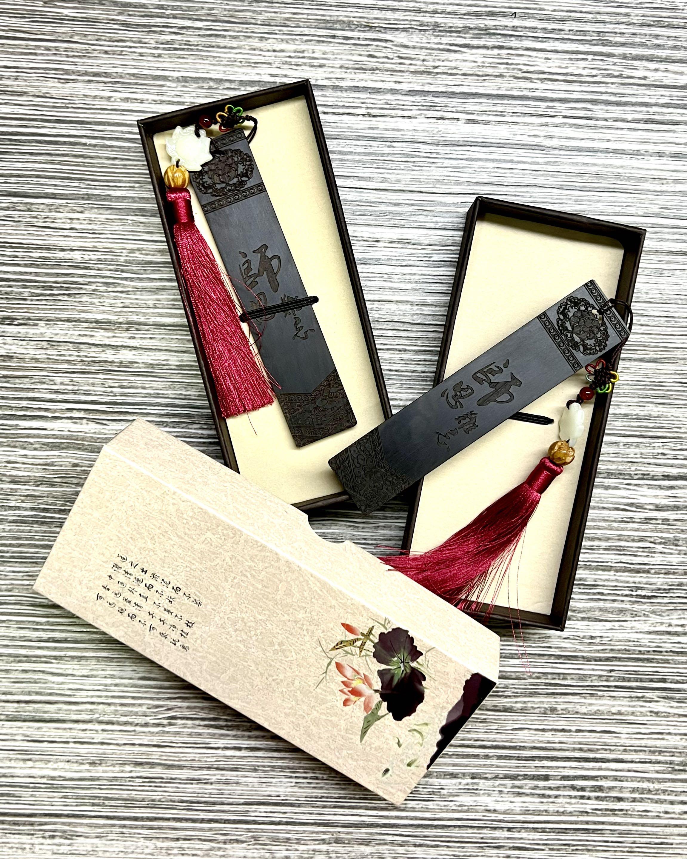 ancient chinese style wooden carved bookmark, Hobbies & Toys ...