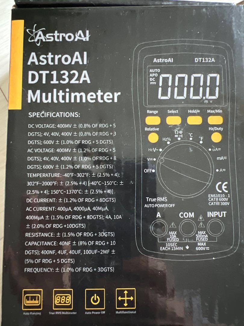 AstroAI DT132A Multimeter, Furniture & Home Living, Home Improvement ...