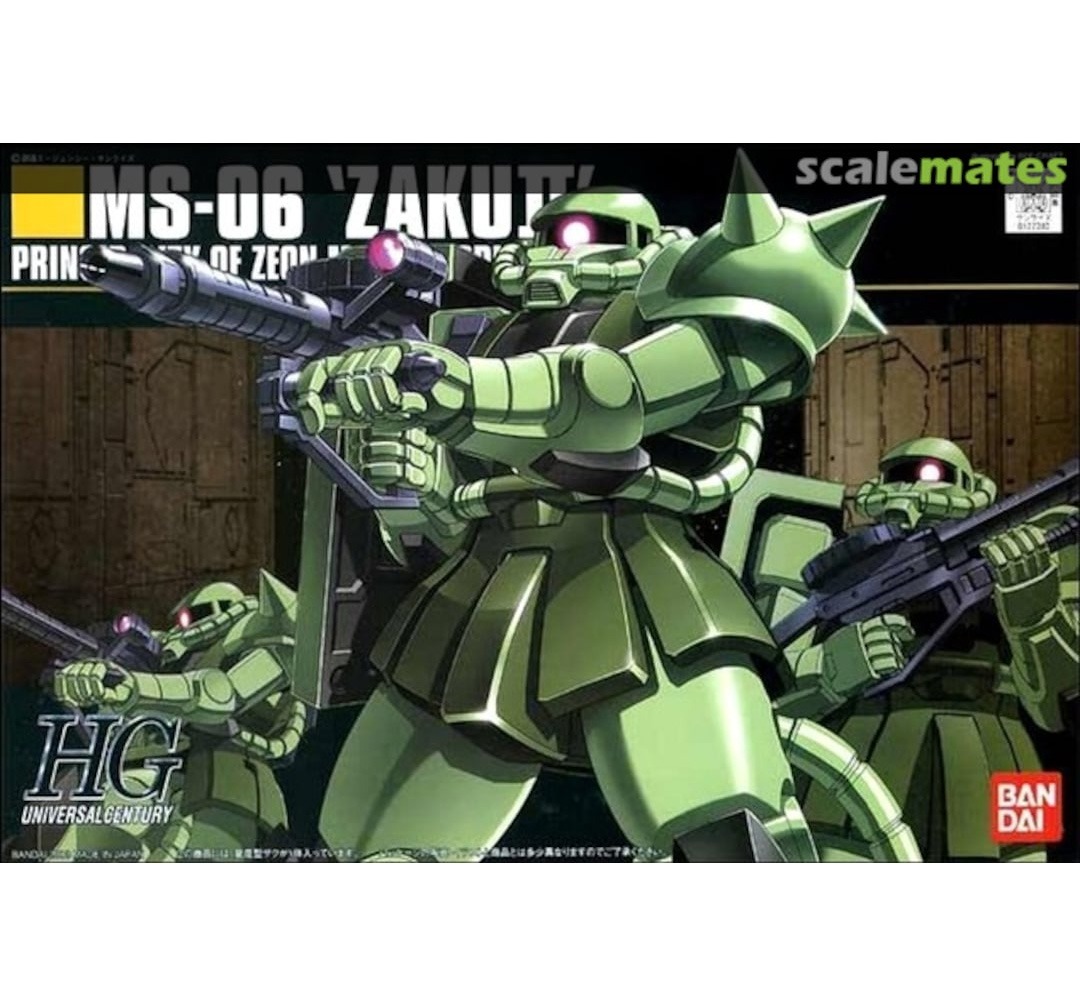 Bandai HGUC MS-06 Zaku II Principality of Zeon Mas Productive Mobile Suit 1:144 scale No ...