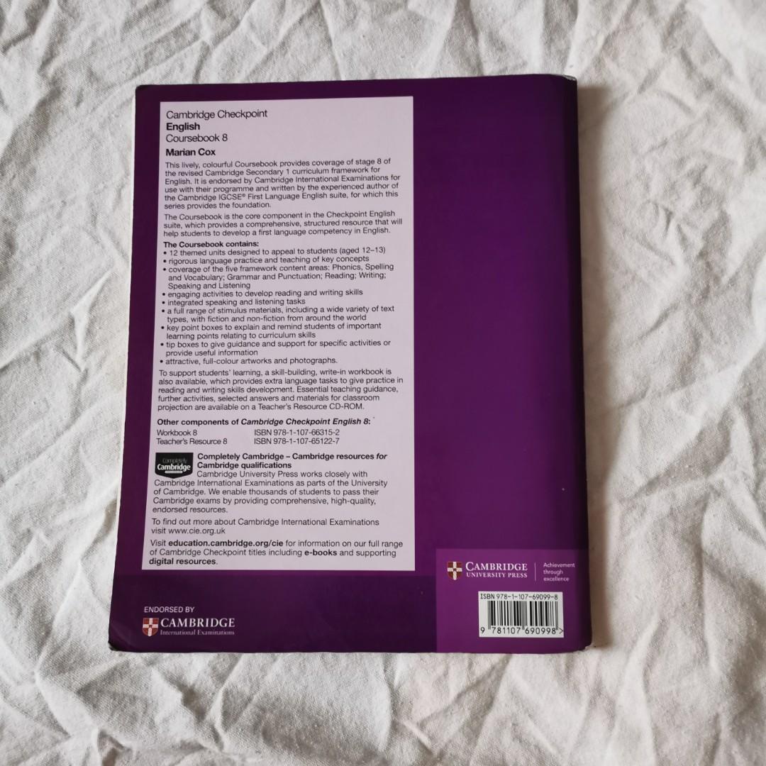 Cambridge Checkpoint English Coursebook 8, Hobbies & Toys, Books ...