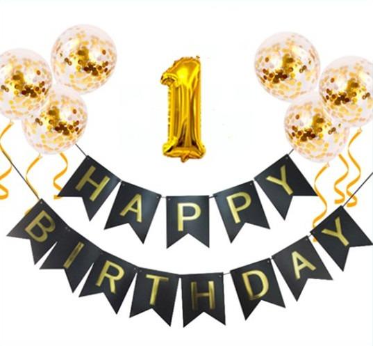 Can change numbers. Simple Gold Birthday Decoration, Hobbies & Toys ...