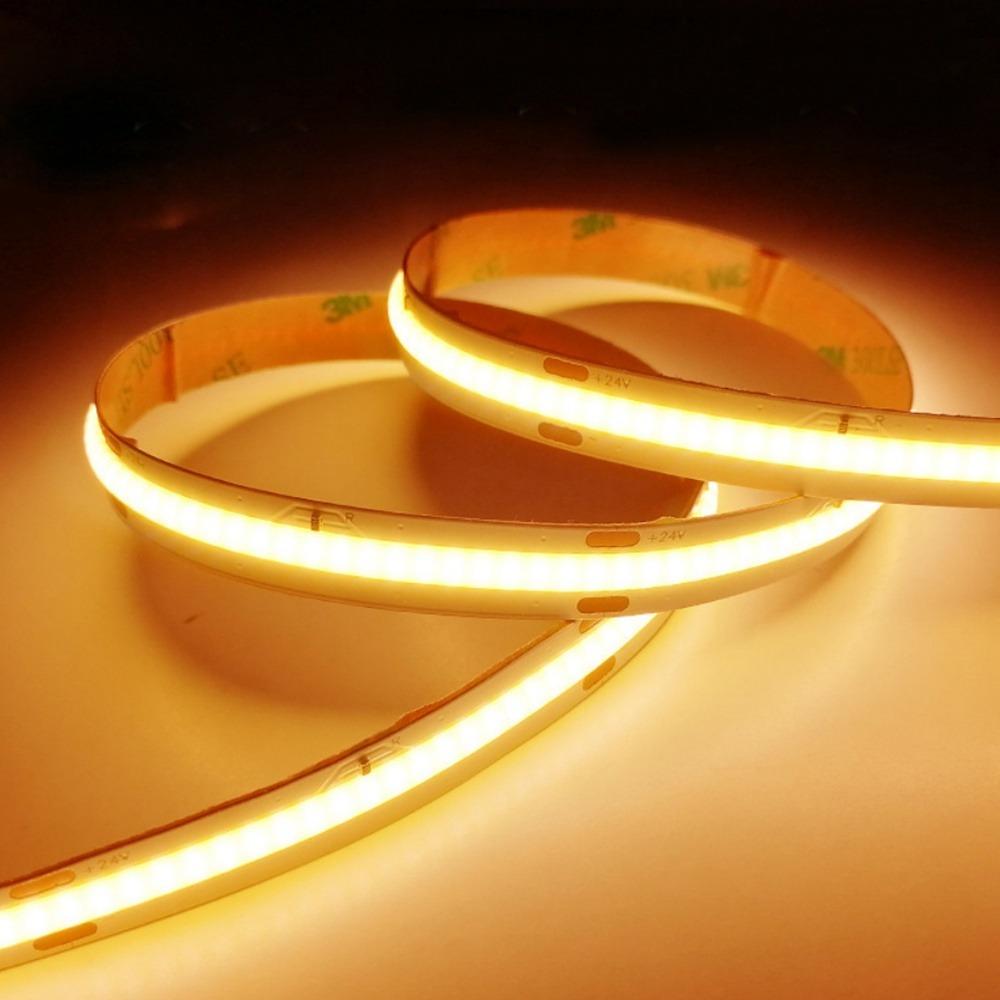 COB 12V LED Light Strip Flexible Custom Length lightstrip for Cabinet ...