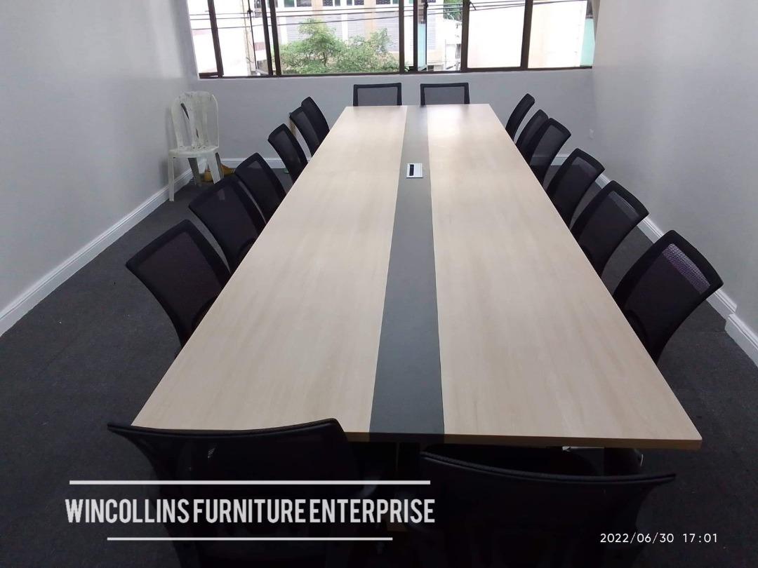 Conference table long rectangular / customize table, Furniture & Home ...
