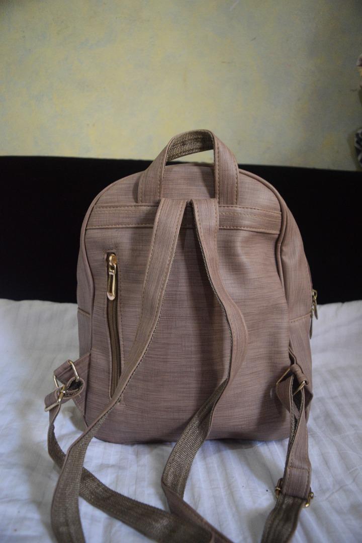 Cream mini backpack, Women's Fashion, Bags & Wallets, Backpacks on ...