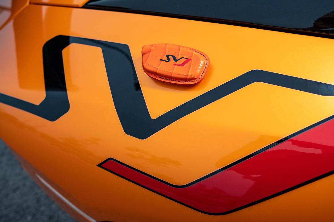 Custom Made Car Key Pouch in Matte Orange Crocodile for Lamborghini ...