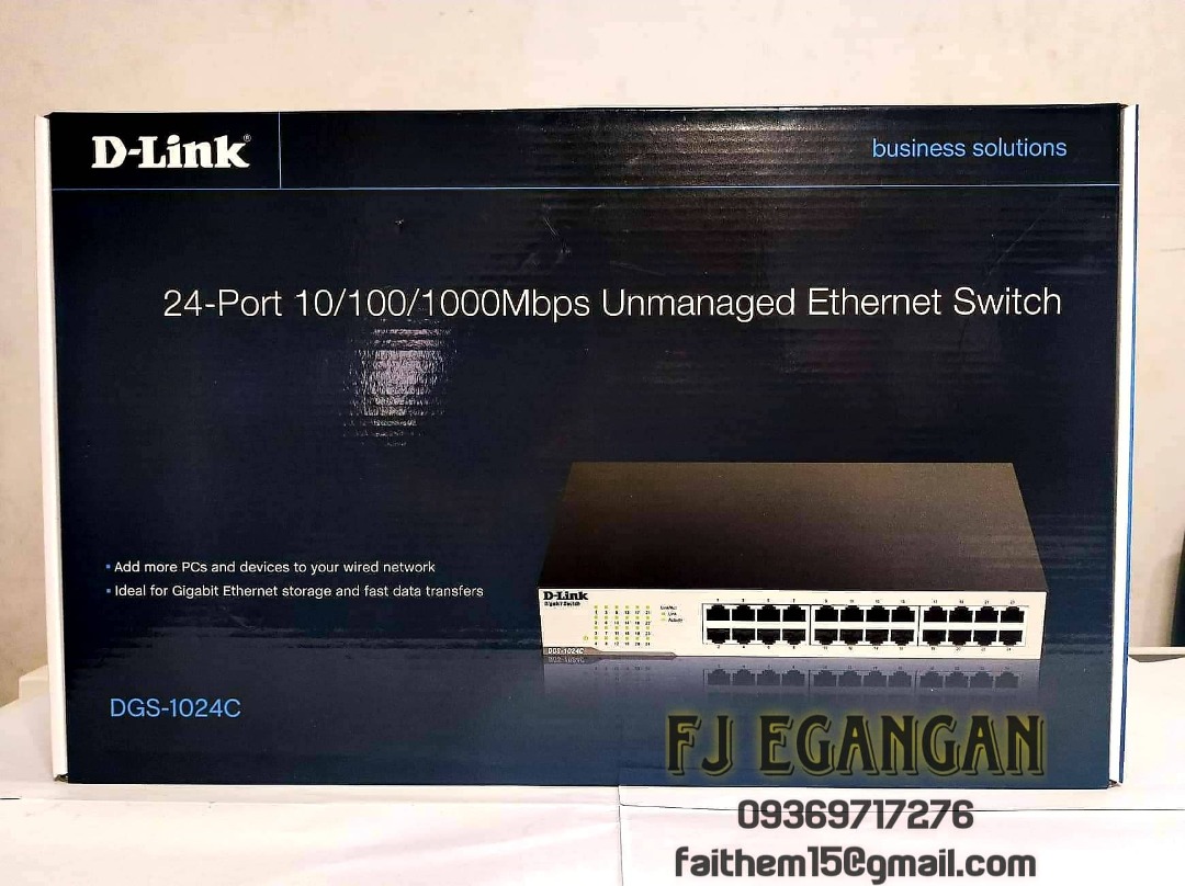 D-link DGS-1024C 24-Port 10/100/1000mbps Unmanaged Switch | Switch Hub Gigabit, Computers & Tech ...
