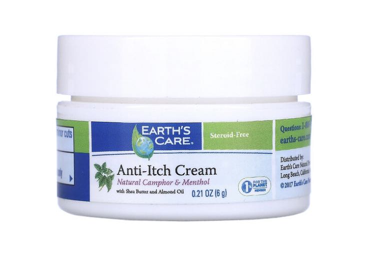 Earth's Care Anti Itch Cream with Shea Butter and Almond Oil 0.21 oz (6 ...