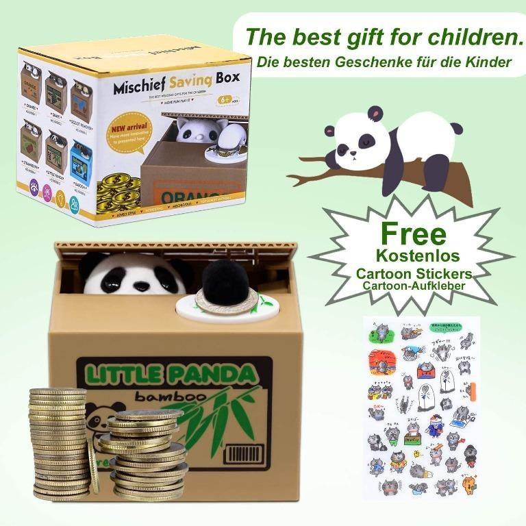 Electronic Panda Money Box for Children and Adults - Money Box with ...