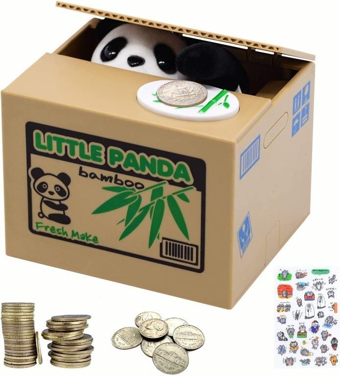 Electronic Panda Money Box for Children and Adults - Money Box with ...