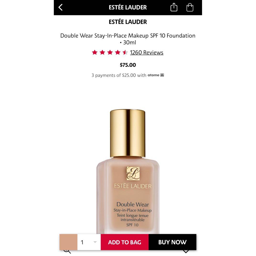 Estee Lauder Double Wear Foundation 1N2 Ecru, Beauty & Personal Care ...