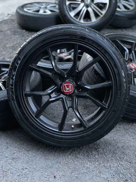 Honda 17 inch sport rim Honda Civic fd tyre 70%, Auto Accessories on ...