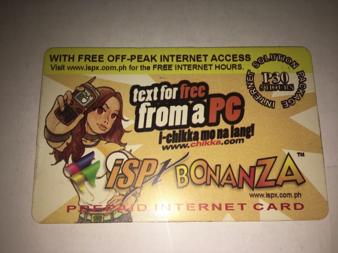 ISP Bonanza prepaid internet card Chikka Ad, Hobbies & Toys ...