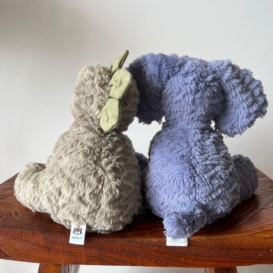 Jellycat Fuddlewuddle Elephant & Dino, Hobbies & Toys, Toys & Games on ...