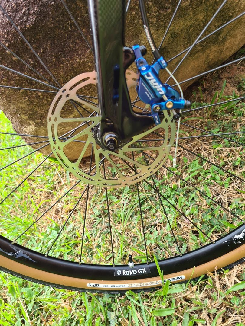 Juin Tech R1 Hydraulic Post Mount Brake Calipers x 2 (Blue), Sports ...