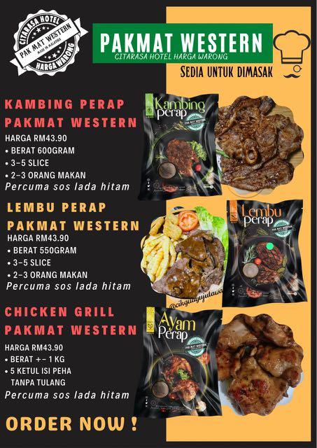 Kambing/Lembu/Ayam Perap Pak Mat Western, Food & Drinks, Chilled ...