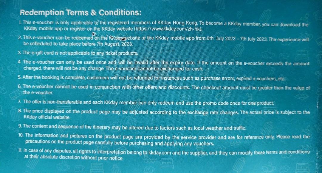 KKDay 500 Voucher - Exp 07 July 2023, 門票＆禮券, 兌換券 - Carousell