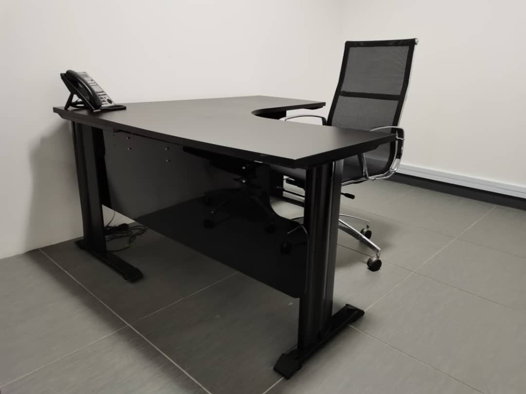 L Shaped Metal Stand Office Desk, Furniture & Home Living, Furniture ...