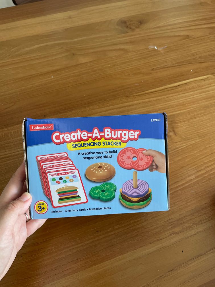 Lakeshore Create A Burger Sequencing Game, Hobbies & Toys, Toys & Games ...