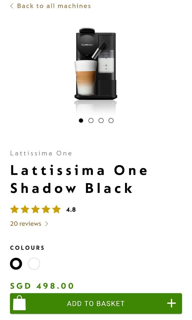 Lattissima One Shadow Black, TV & Home Appliances, Kitchen Appliances ...