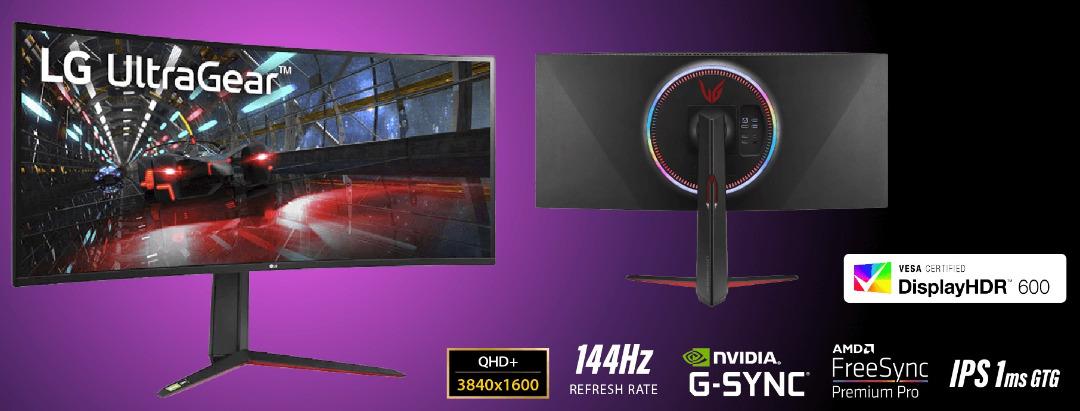 LG 38GN950-B UltraWide Gaming Monitor 3840x1600 IPS 144Hz Refresh Rate ...
