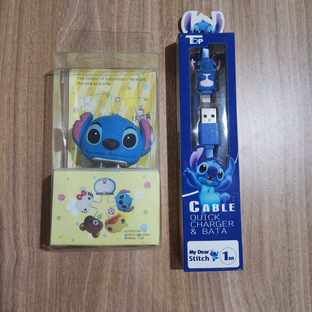 Lilo & Stitch Apple iPhone Cable (Lightning to USB) and Charging ...