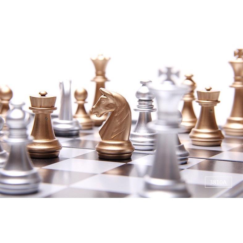 Magnetic English Chess Set Foldable Board Define and Solid Gold And ...