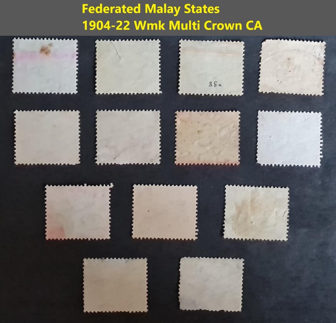 Malaysia Leaping Tigers : Lot of Federated Malay States Stamps 1900-01 ...