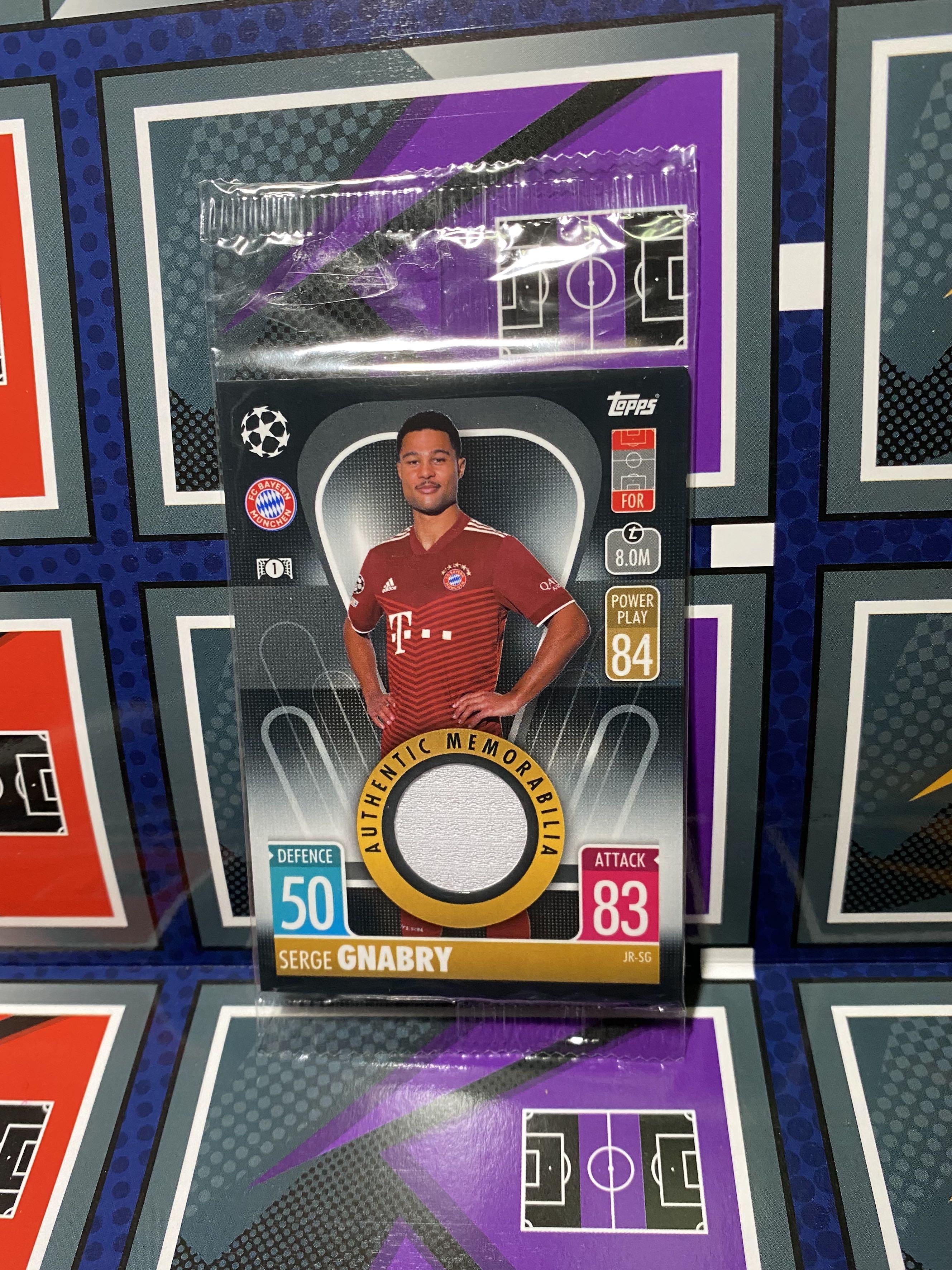 Match Attax 21/22 Serge Gnabry Match Worn Relic Memorabilia (Sealed ...