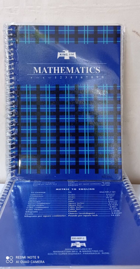 Mathematics Notebook 80lvs Kingjim, Hobbies & Toys, Stationary & Craft ...