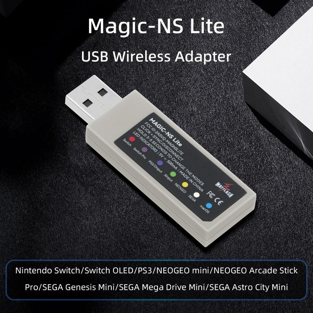 MayFlash Magic-NS Lite無線藍牙控制器USB轉換器 Switch OLED/PS3/NEOGEO mini/SEGA ...