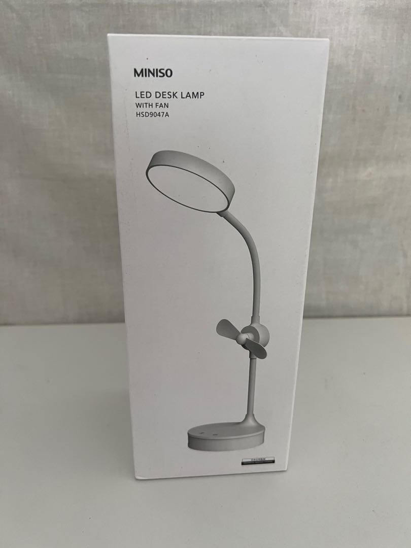 Miniso LED Desk Lamp with Fan HSD9047A, TV & Home Appliances, Other ...