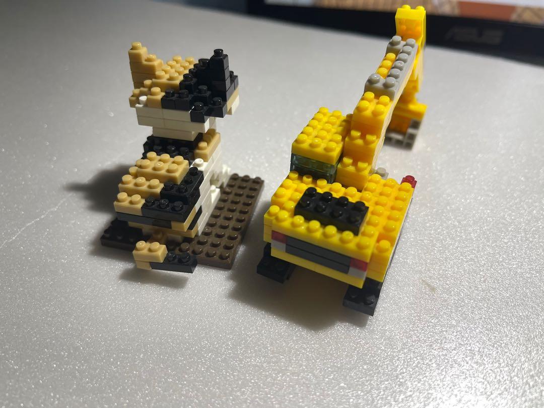 Nano Block nanoblock lego figures Calico tricolour cat and Excavator digger, Hobbies & Toys ...