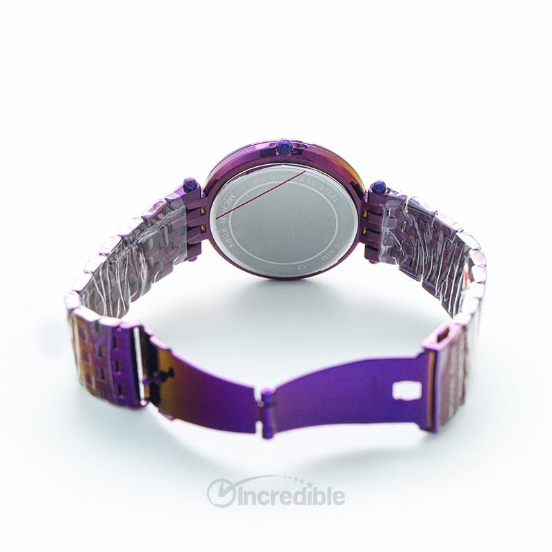 [NEW] Michael Kors collectionName Quartz Purple Dial Stainless Steel ...
