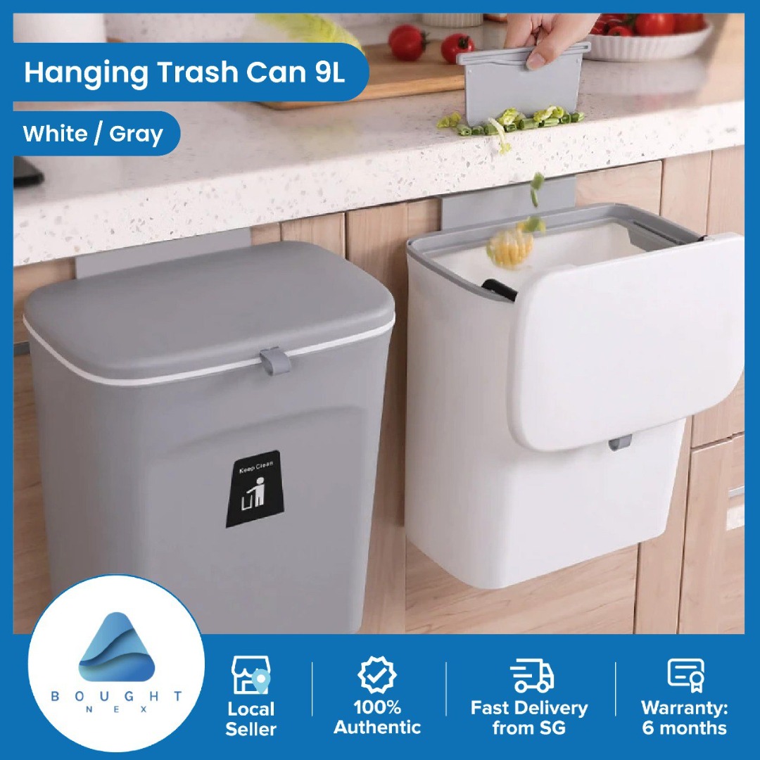 Hanging Trash Can Dustbin Installation Kitchen Dustbin Can Cabinet Door ...