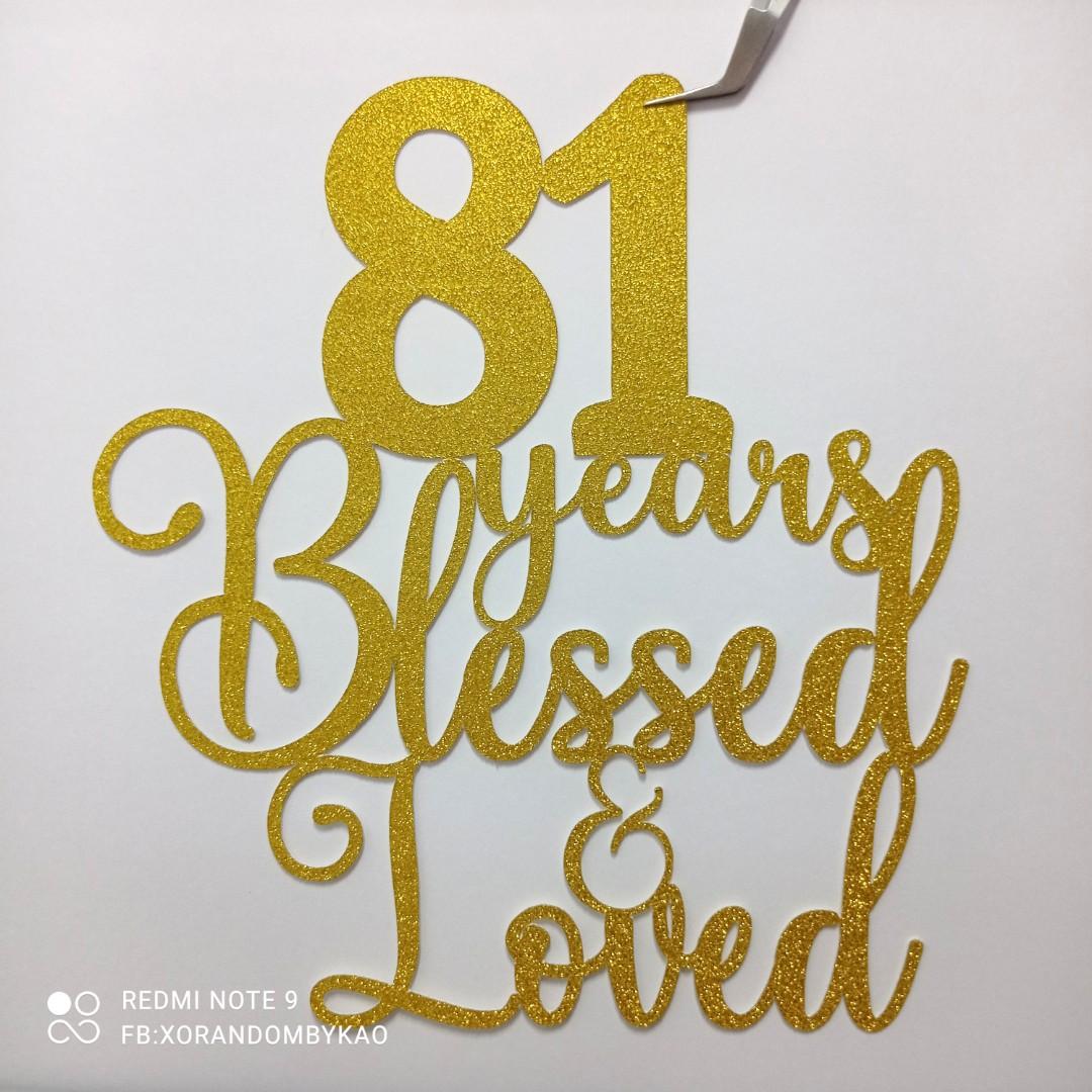 Personalized Cardstock Cake Topper for Birthday, Hobbies & Toys ...