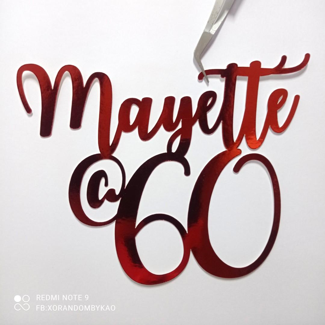 Personalized Cardstock Cake Topper for Birthday, Hobbies & Toys ...