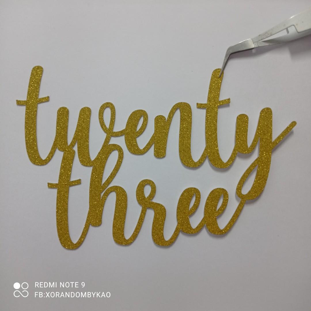 Personalized Cardstock Cake Topper for Birthday, Hobbies & Toys ...