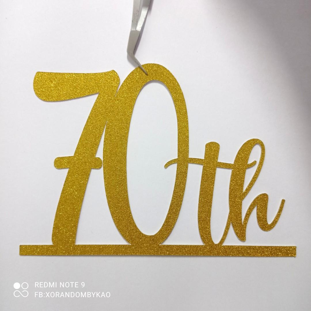 Personalized Cardstock Cake Topper for Birthday, Hobbies & Toys ...