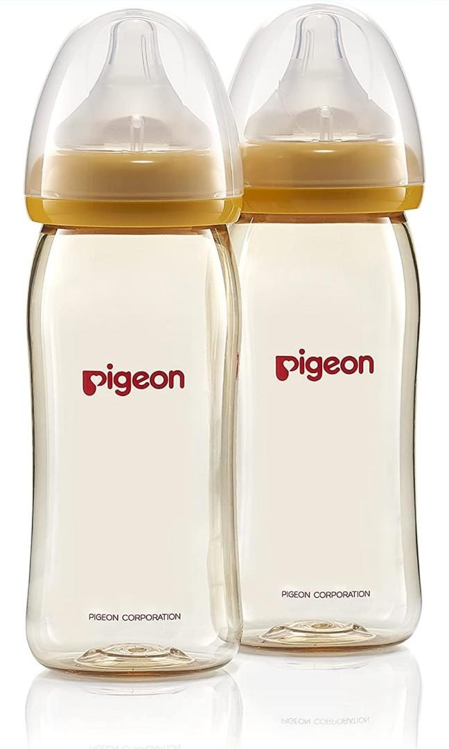 Pigeon Softouch Wide Neck PPSU Milk Bottles (240ml Twin Pack), Babies & Kids, Nursing & Feeding ...