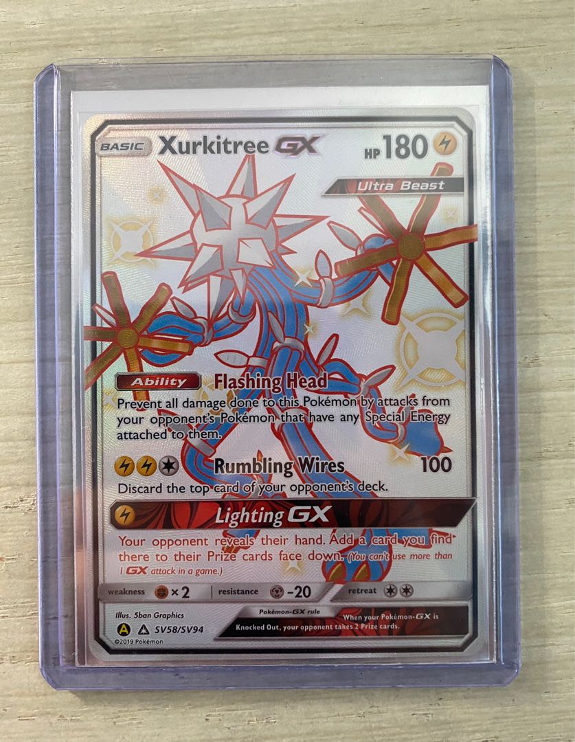 Pokemon Hidden Fates Shiny Xurkitree GX - SV58/SV94 - Shiny Ultra Rare ...