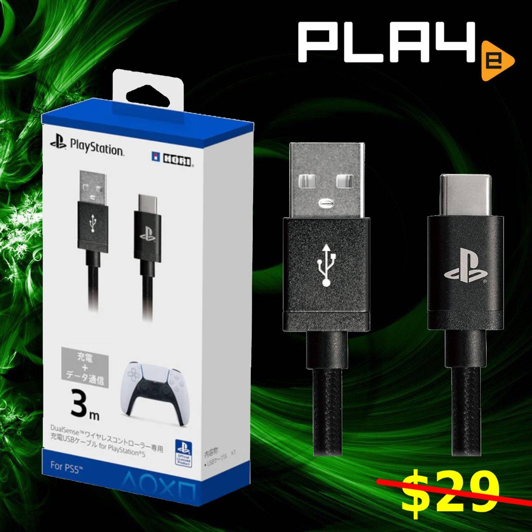 PS5 Hori DualSense Wireless Controller USB Cable (1321097) Brand New ...