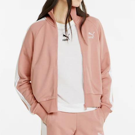PUMA Pink Track Jacket, Women's Fashion, Coats, Jackets and Outerwear ...