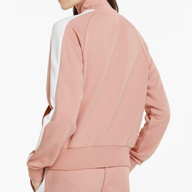 PUMA Pink Track Jacket, Women's Fashion, Coats, Jackets and Outerwear ...
