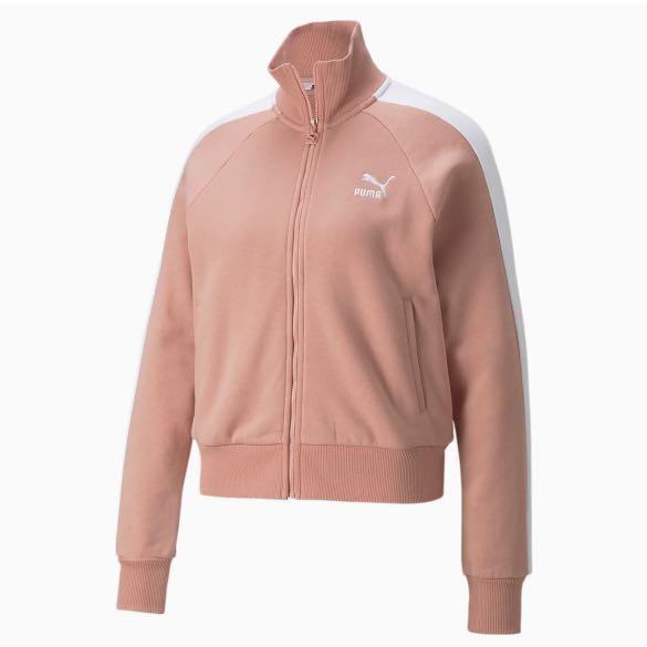 PUMA Pink Track Jacket, Women's Fashion, Coats, Jackets and Outerwear ...