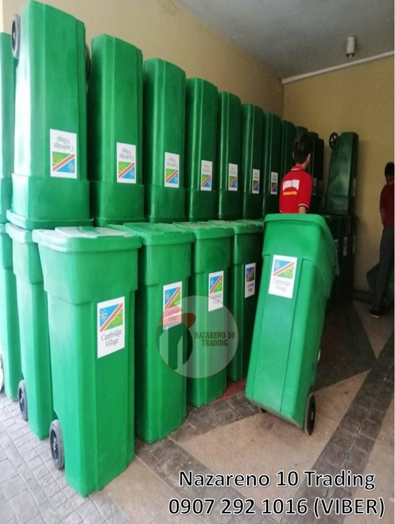 Rolling bin trash bin w/wheels 150L 238, Furniture & Home Living ...