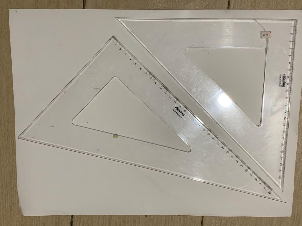 Rotring Triangle Ruler Set, Hobbies & Toys, Stationary & Craft, Craft ...