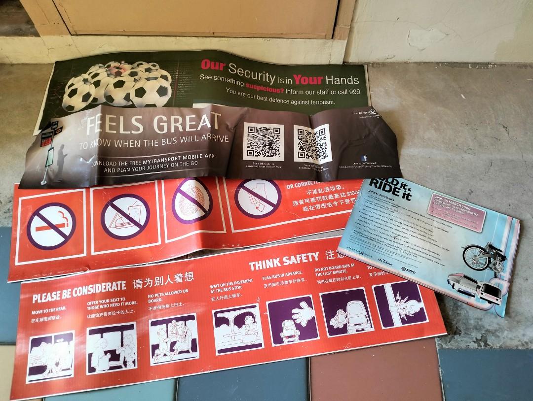 OLD SBS Transit bus banners package, Hobbies & Toys, Memorabilia ...