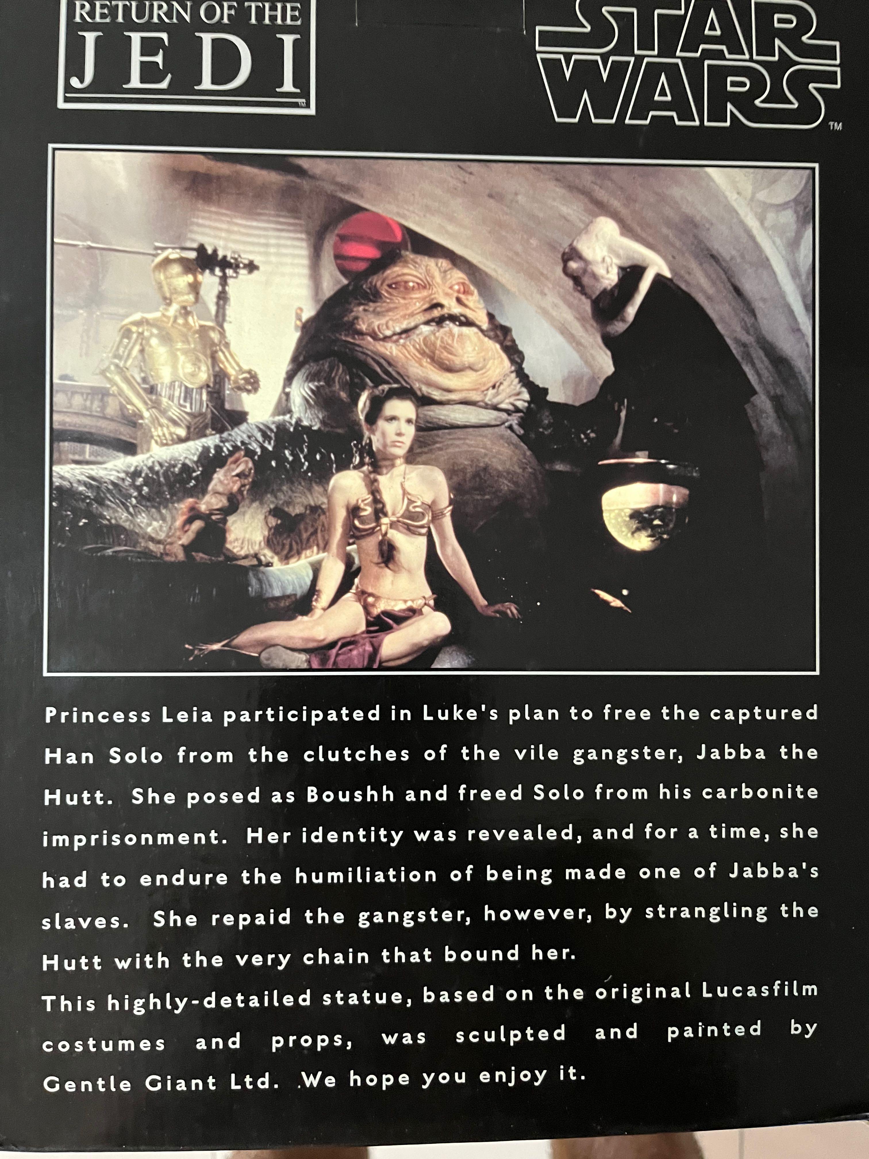 Sideshow Star Wars Princess Leia as Java’s Slave Gentle Giant statue new, Hobbies & Toys, Toys ...