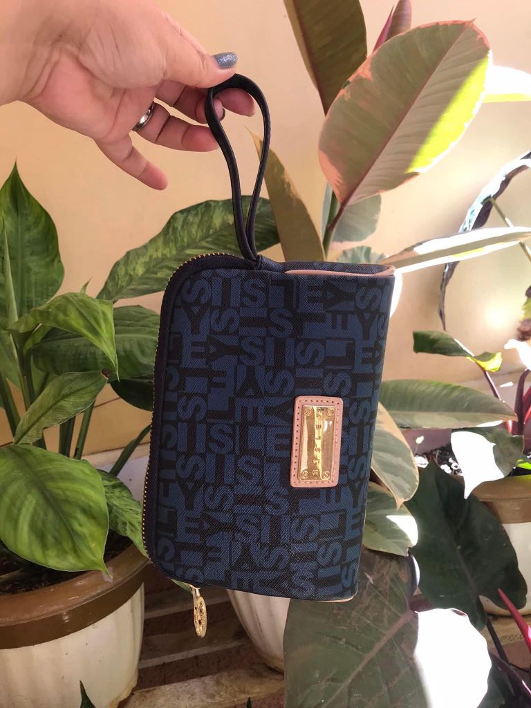 SISLEY saffiano leather clutch organizer, Luxury, Bags & Wallets on ...